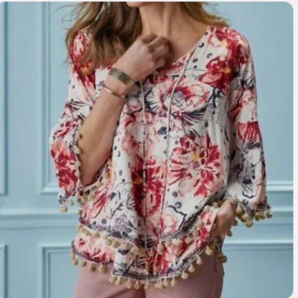 Soft Surroundings | Tops | Soft Surroundings Rosada Tunic Top Blouse ...